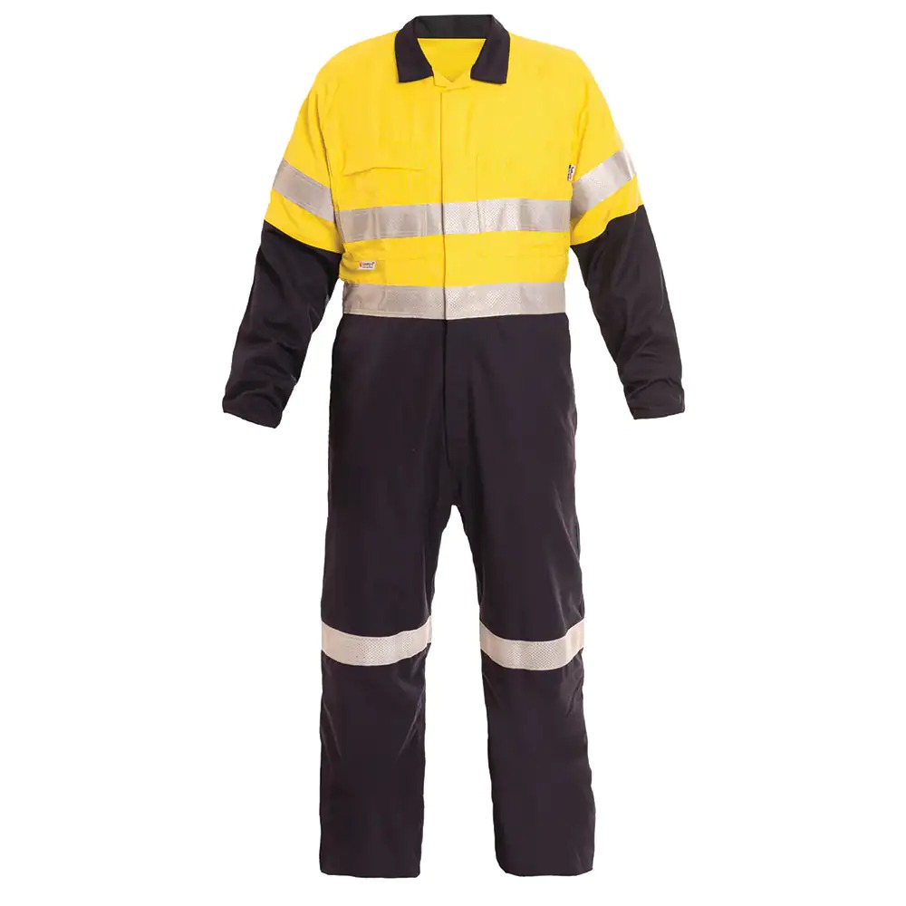 Tuffa Workwear Hi-Vis Flame Resistant Coverall with Reflective Tape ...
